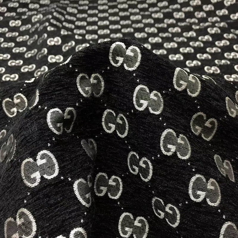 Designer Inspired Gucci Fabric Charcoal by the yard – FabricViva